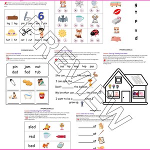 Phonics Lessons BUNDLE for Kindergarten Digital Downloadable Worksheets ...