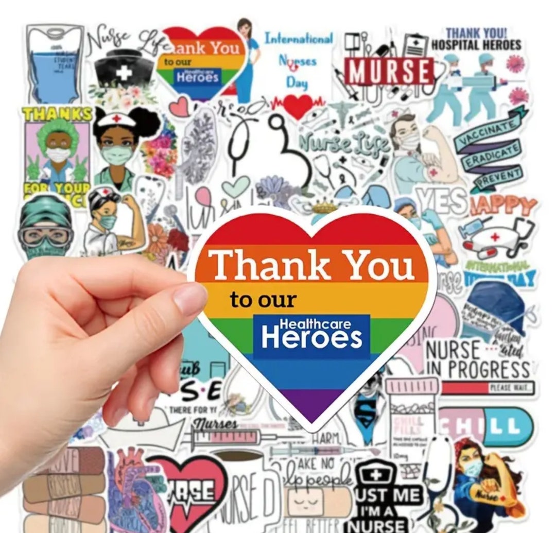 Pack of 50 Stickers Medical Themed for Nurses Doctors - Etsy