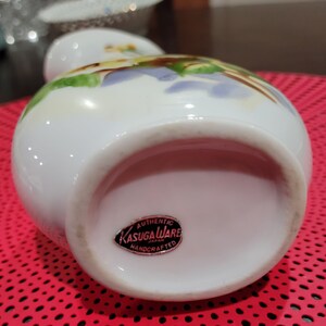 Vintage Kasuga Ware Pitcher White With Painted Yellow Florals and Gold ...