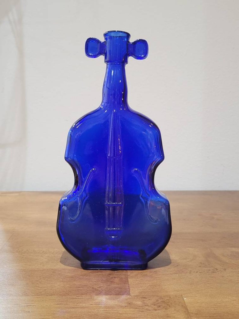 Vintage Cobalt Blue Violin Bottle Violin Viola Fiddle Vase. - Etsy