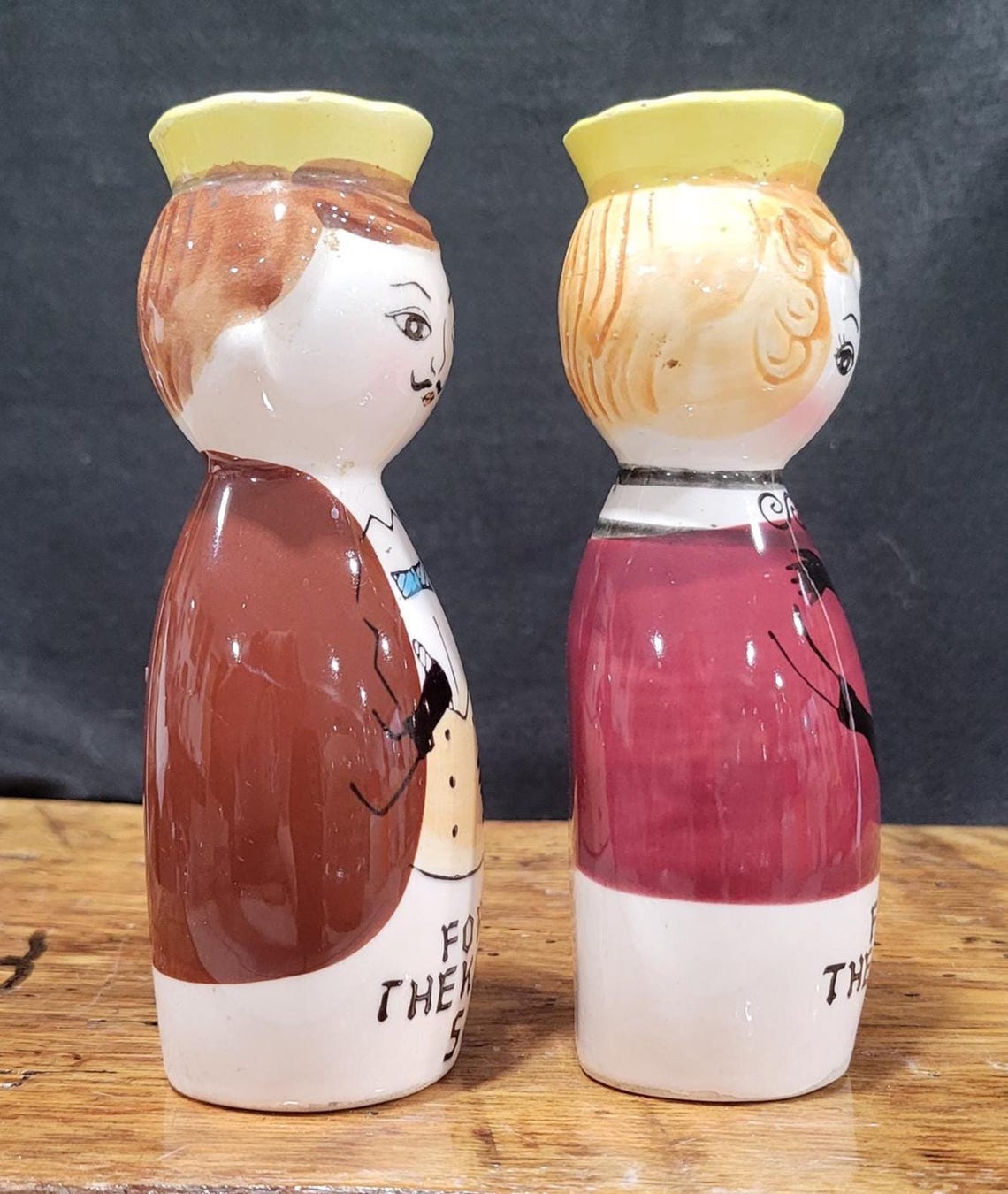 Vintage King and Queen Salt & Pepper Shakers, NASCO Japan - Etsy