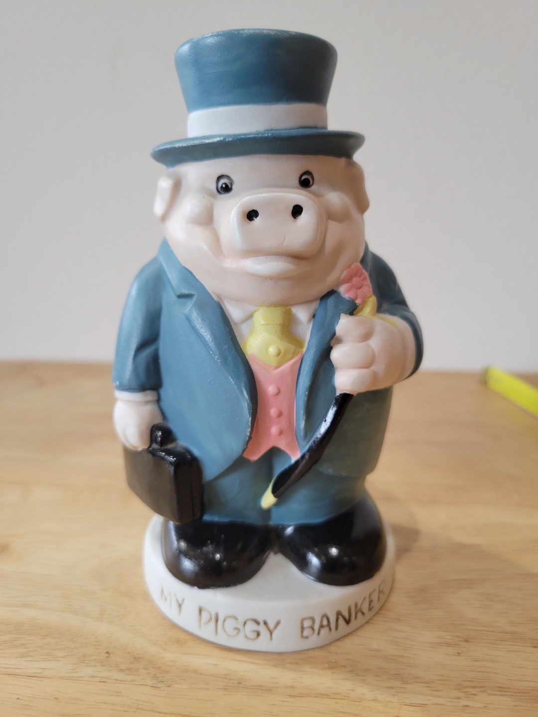 Vintage Piggy Bank Made in Taiwan by Reco, Dapper Pig in Blye Suit and ...