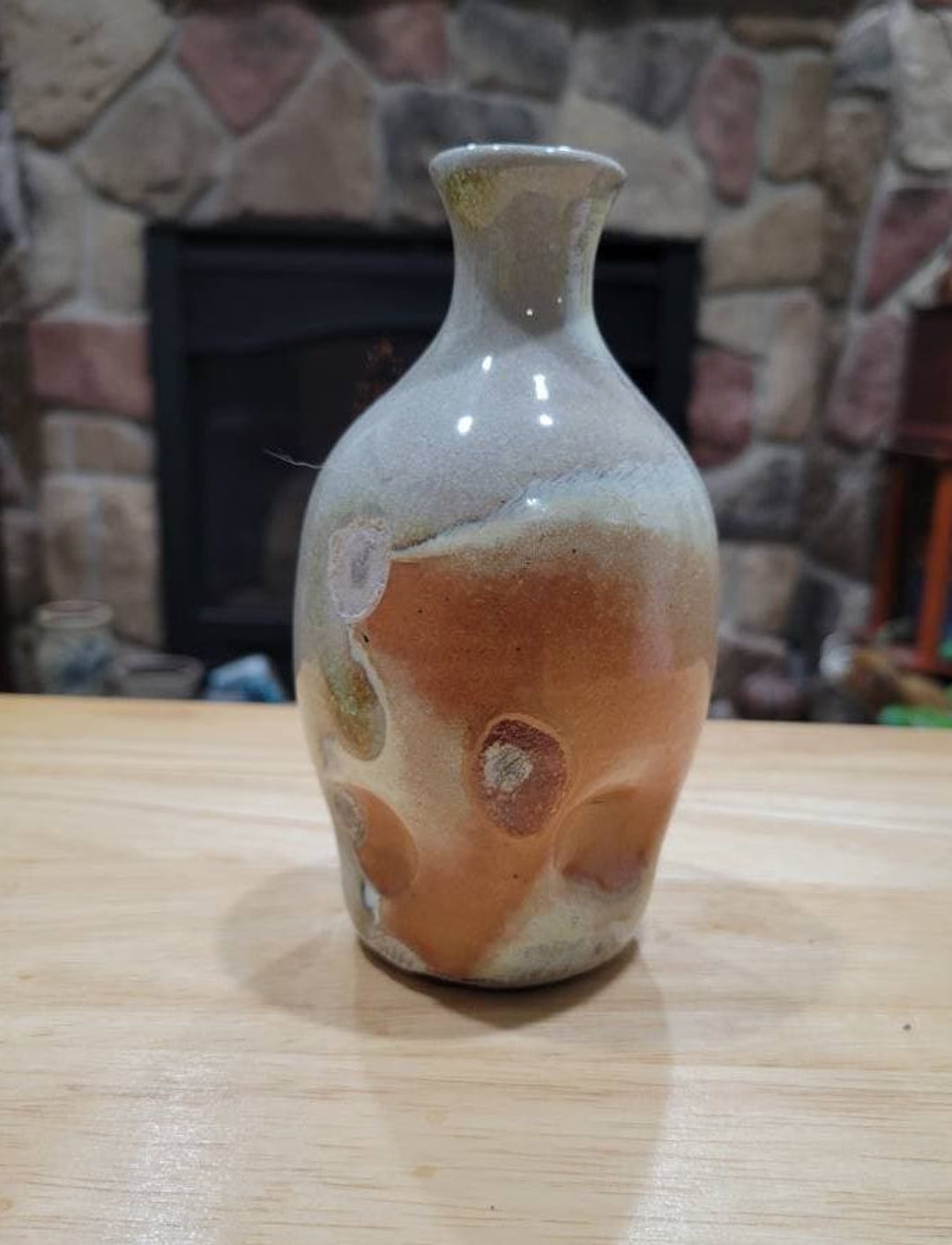 Vintage Ceramic Pinched Bottom Art Vase, Beautiful Swirled Glaze, 5.5 ...