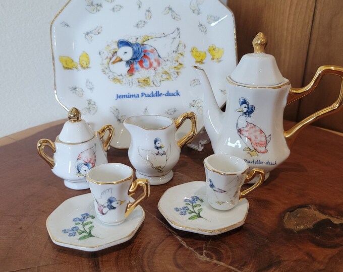 Jemima Puddle-duck Tea Set 9 Piece Set the World of Beatrix Potter - Etsy