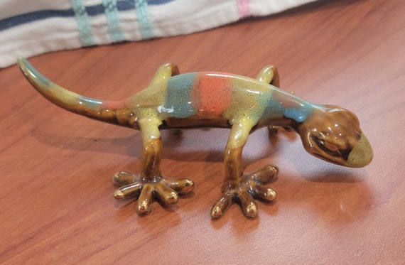 Vintage Golden Pond Collection Ceramic Gecko Lizard Handmade - Etsy