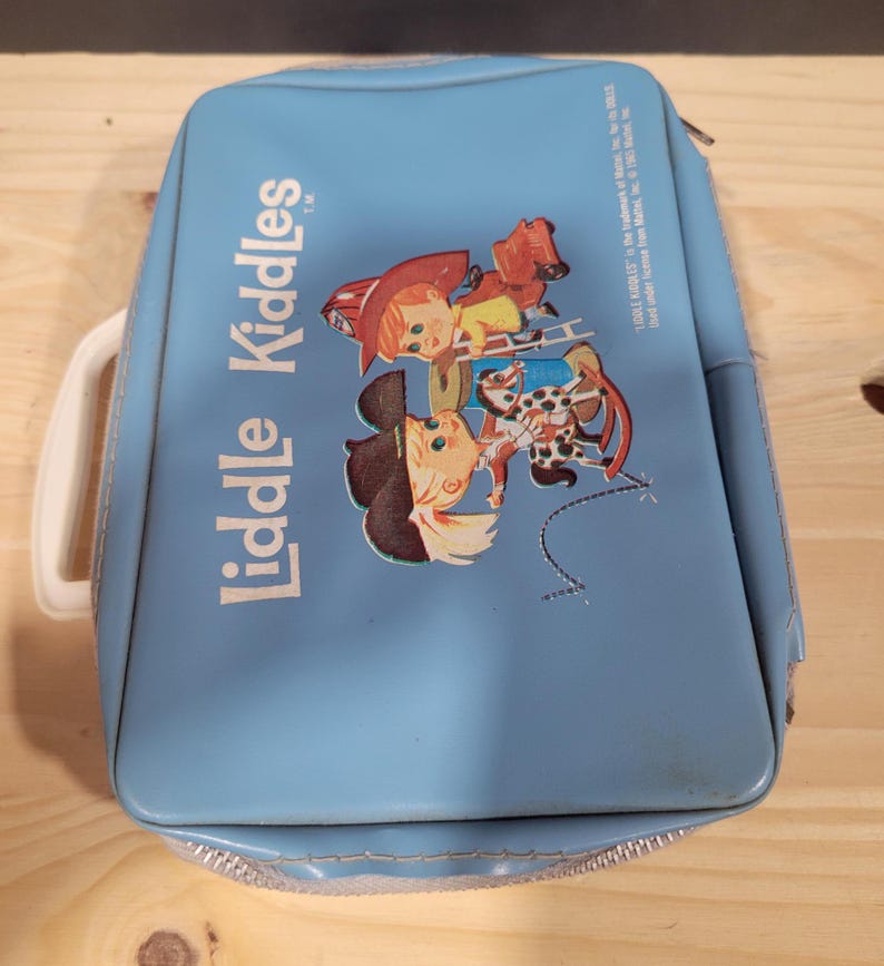 Vintage 1965 Mattel Liddle Kiddles Aqua Vinyl Zippered Case - Etsy
