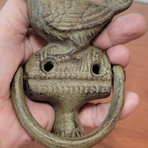 Vintage Heavy Metal Bird Front Door Knocker Rustic Charm - Etsy