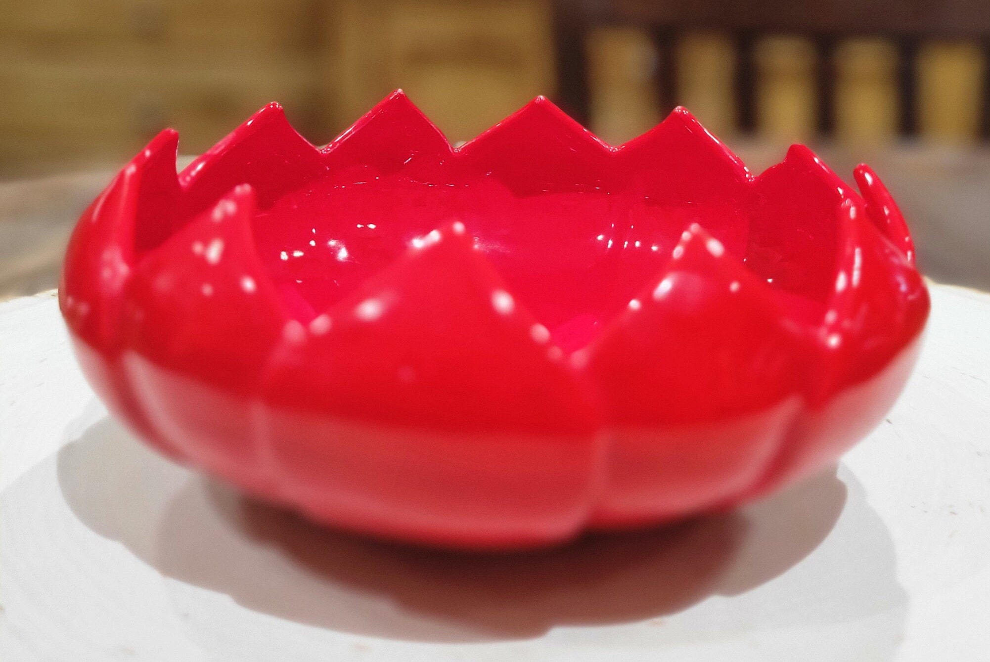 Beautiful Lotus Flower Red Ceramic Bowl Unique and Lovely - Etsy