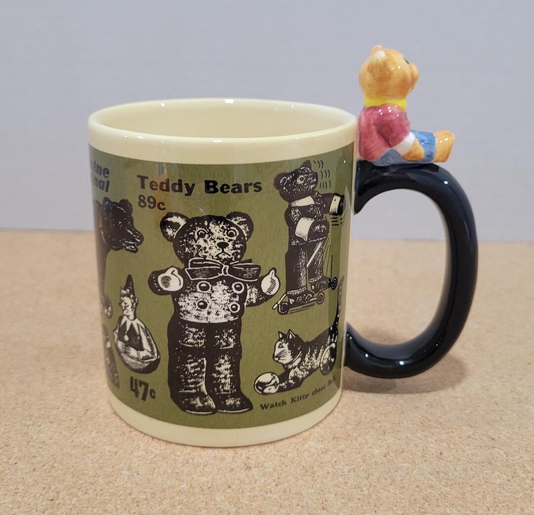 1997 Teddy Bear Mug Toys in the Cupboard Vintage Toy Themed Bygone Era ...
