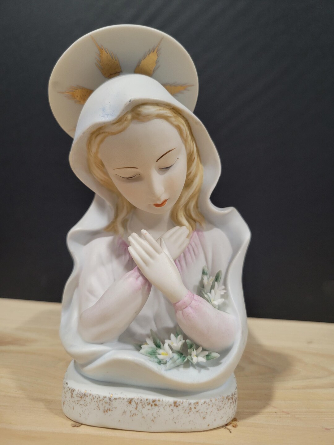 Lovely Vintage Lefton Madonna KW1549N Virgin Mary Indoor Planter ...
