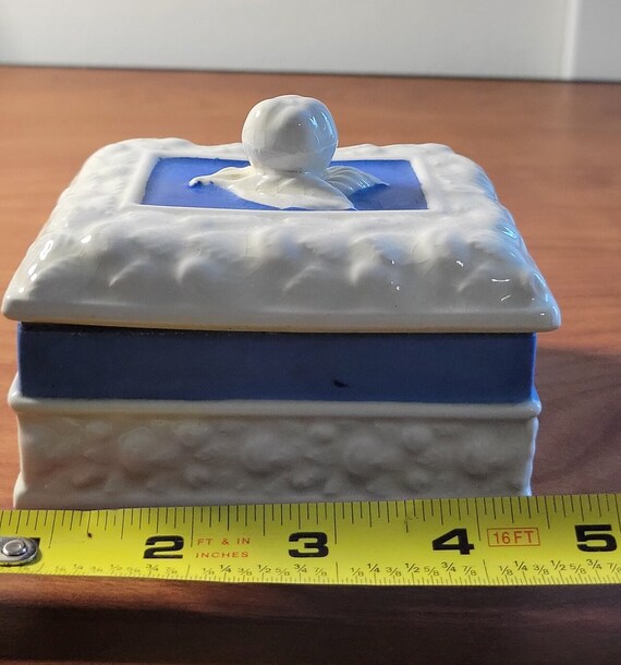 Vintage Japanese Trinket Cigarette Jewelry Box Cerami… - Gem