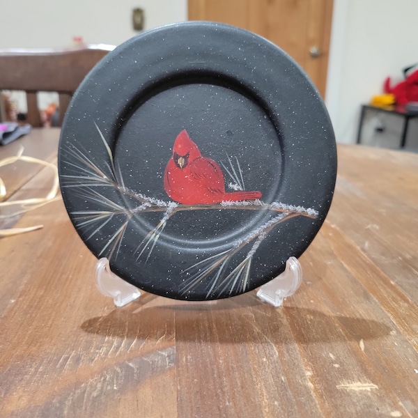 Cardinal Plate - Etsy