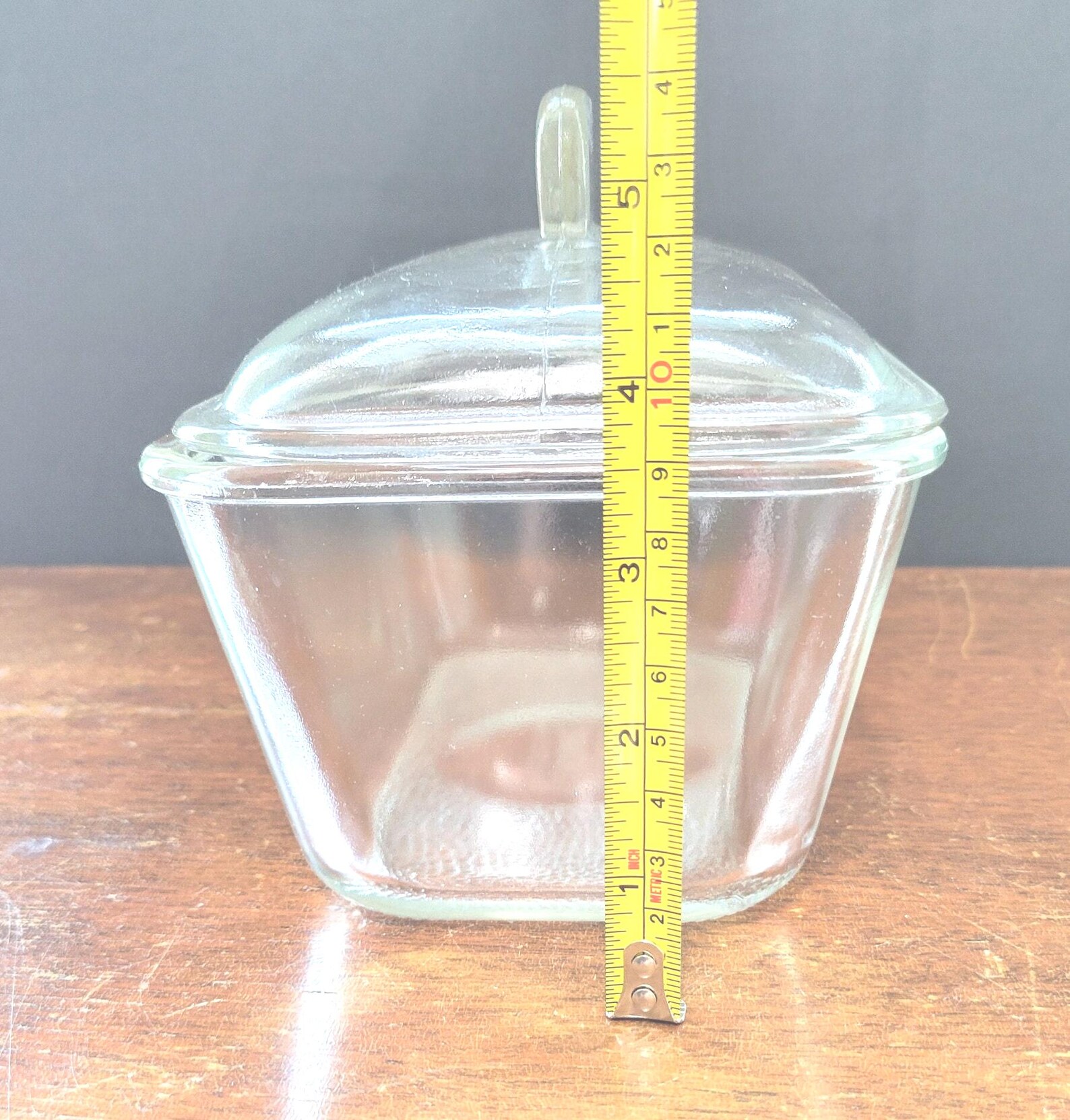 Vintage Glasbake Clear Glass Bread Loaf Pan, Art Deco Fin Lid, 1.5 ...