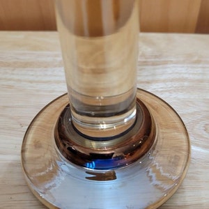 Beautiful Candlestick Holder Art Glass With Bronze Color Trim by Krosno ...