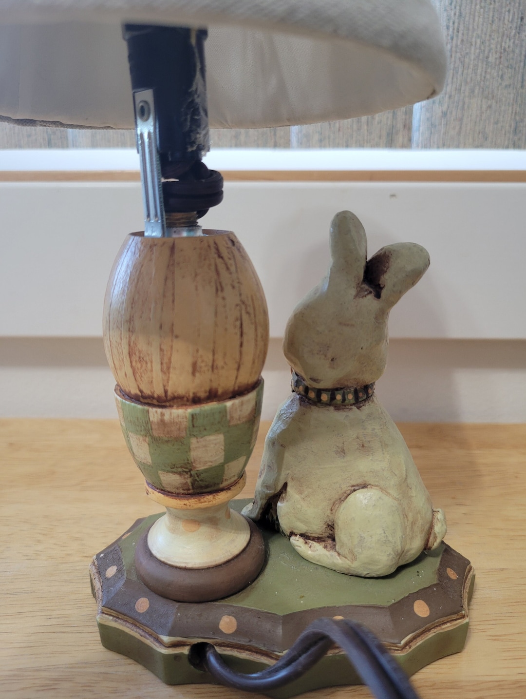 Vintage Bunny Rabbit Resin Bedside Table Lamp ESTATE Sale Find Sweet ...