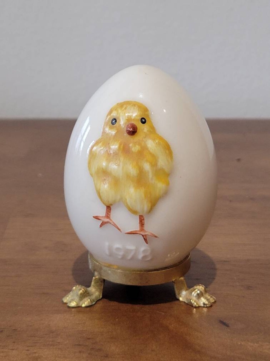 Vintage Goebel, West Germany 1978 Easter Egg With Yellow Chick and 3 ...