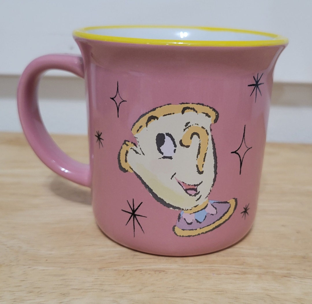 Disney Beauty and the Beast Chip Coffee Mug, Pink Collectible - Etsy