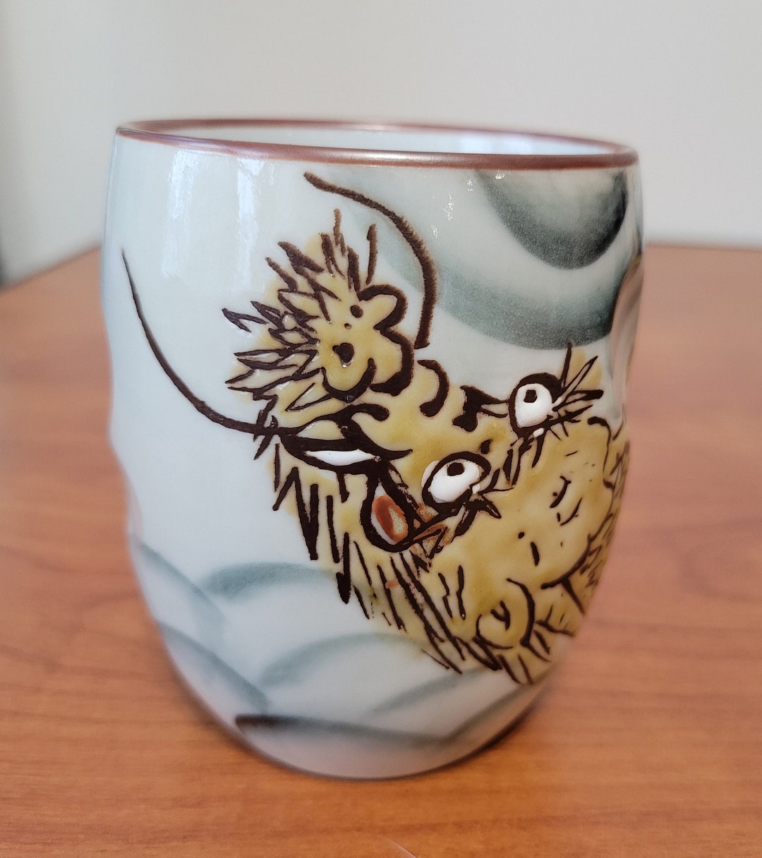 Kotobuki Dragon or Sea Serpent Japanese Handleless Mug Kotobuki San ...