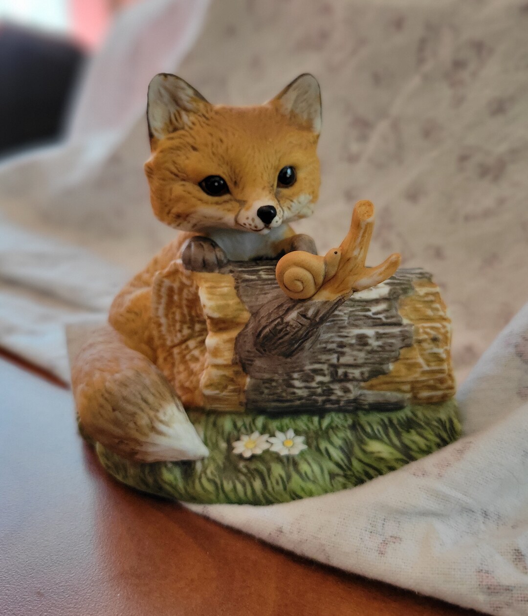 Vintage Baby Fox Masterpiece Porcelain Homco Home Interiors 1986 Daisys ...