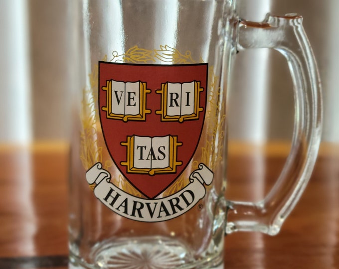 Harvard University Glass Beer Stein "ve Ri Tas", Harvard Shop Official ...