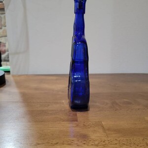 Vintage Cobalt Blue Violin Bottle, Violin Viola Fiddle Vase. Glass ...