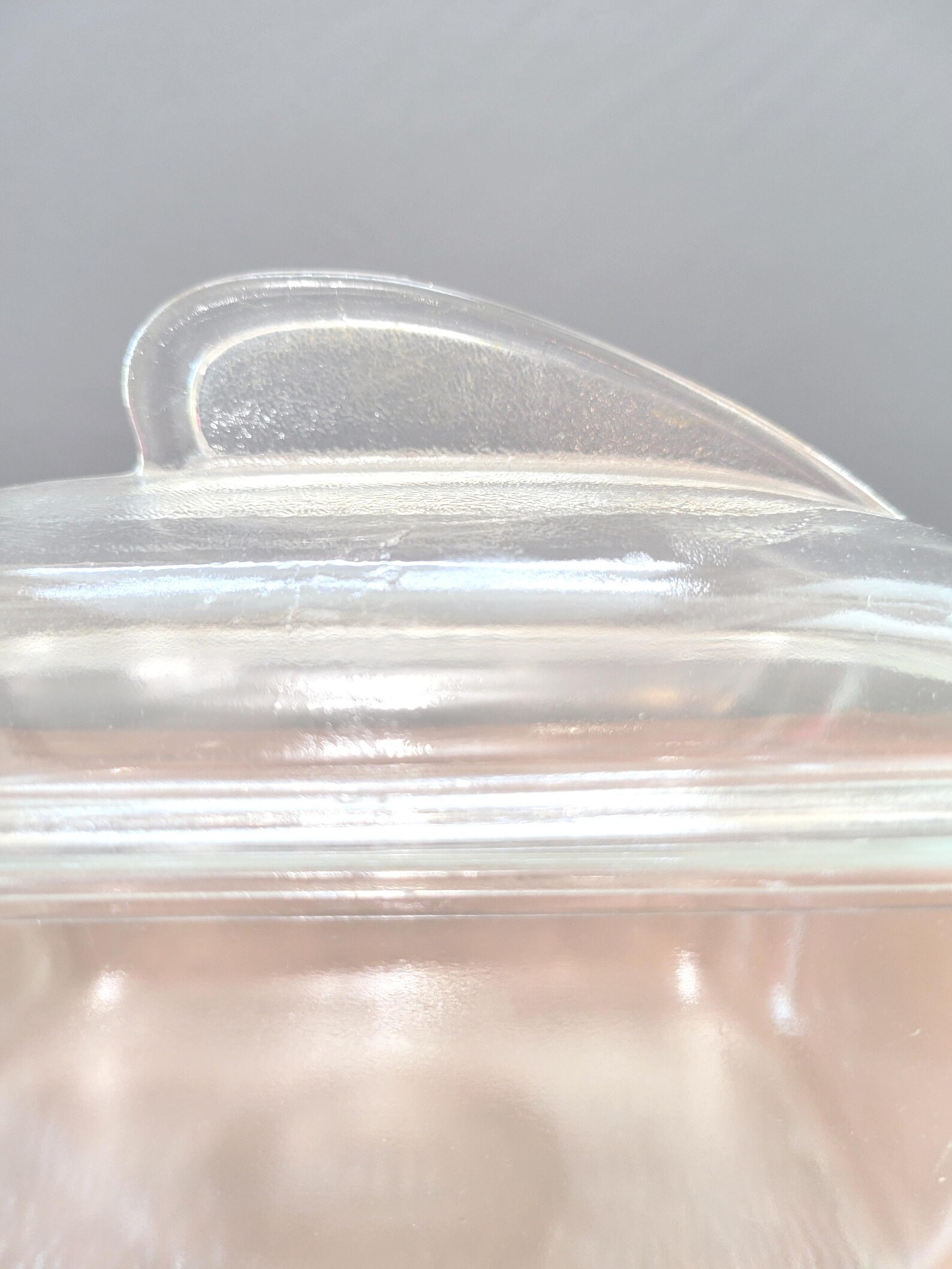 Vintage Glasbake Clear Glass Bread Loaf Pan, Art Deco Fin Lid, 1.5 ...
