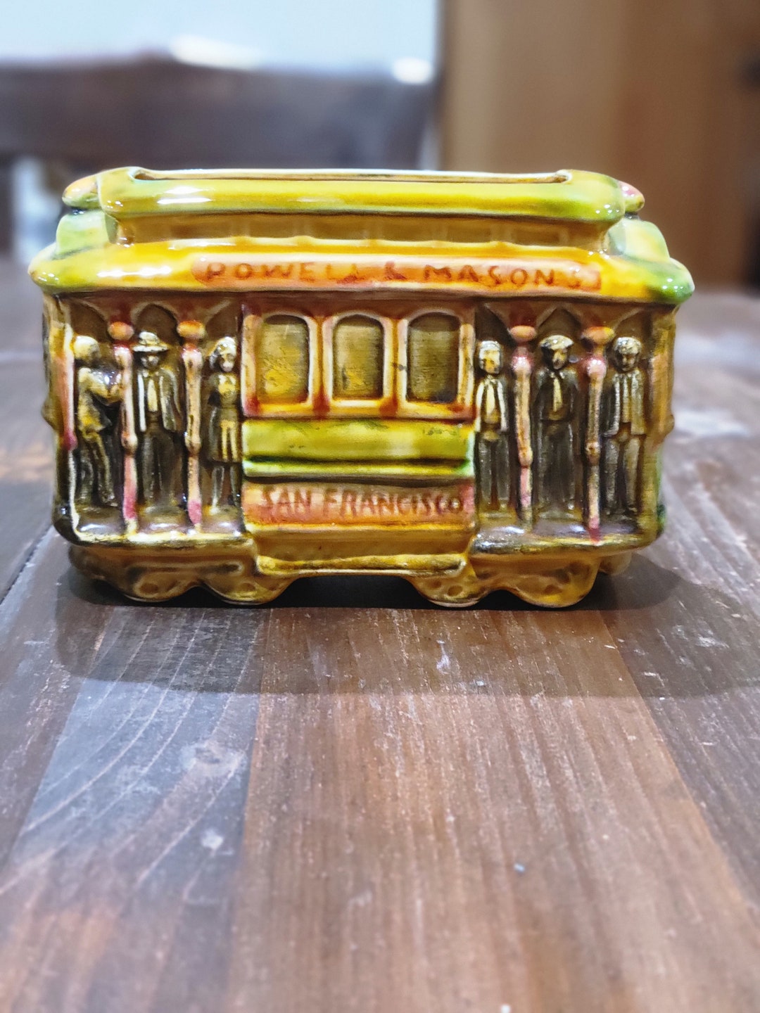 Vintage San Francisco Ceramic Trolley Cable Car Planter Powell - Etsy