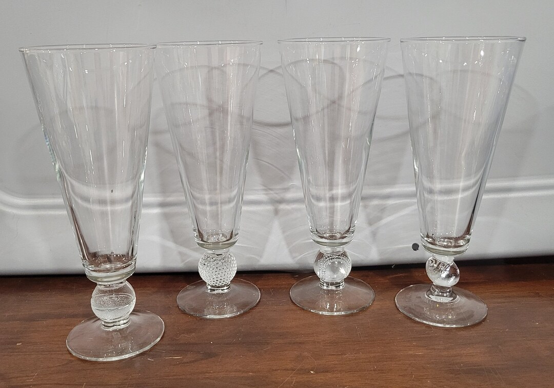 Vintage Pilsner Sports Clubhouse Beer Goblets Pint Glasses Football ...