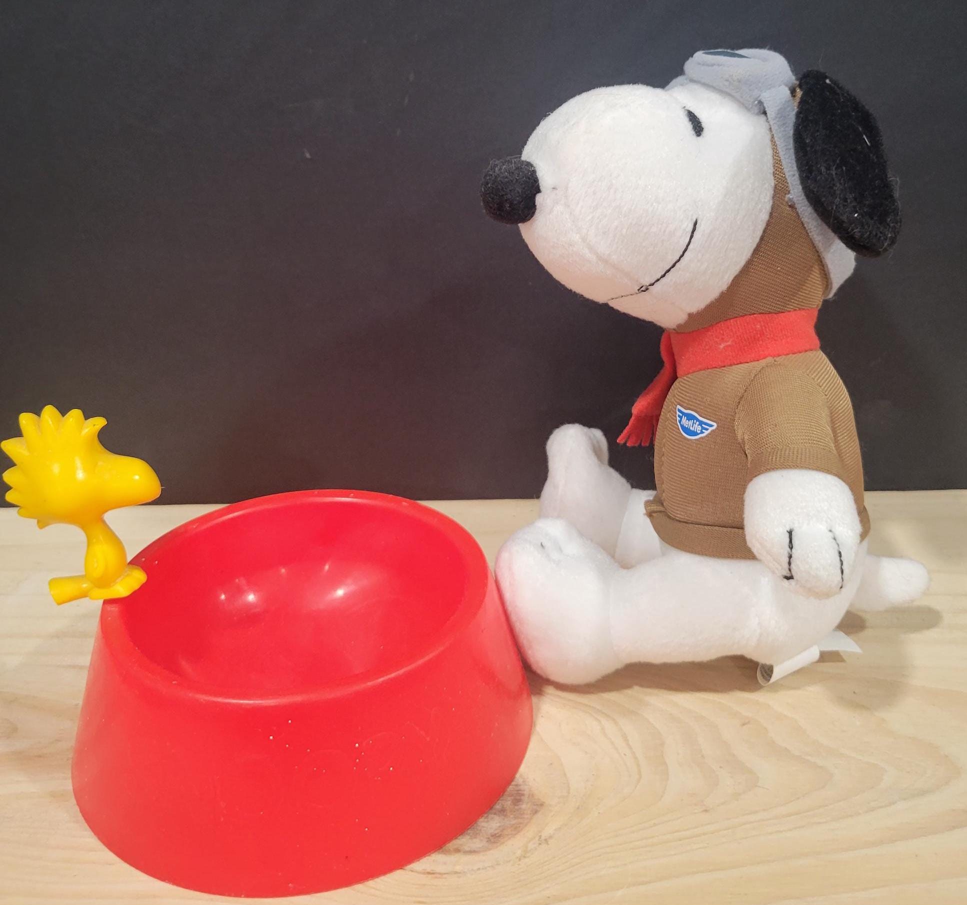 RARE Peanuts Snoopy Plush Flying Ace Aviator Pilot Metlife Stuffed ...