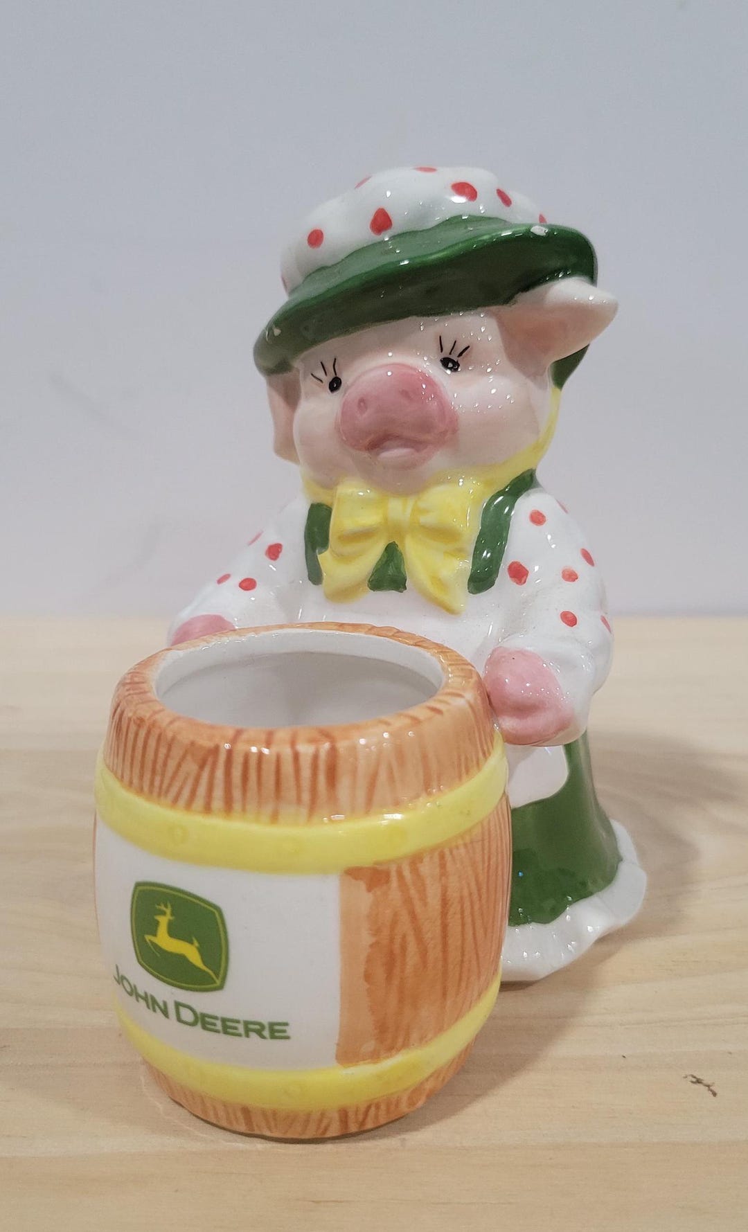 Vintage John Deere Pig TOOTHPICK Holder Great Excellent Condition Mama ...