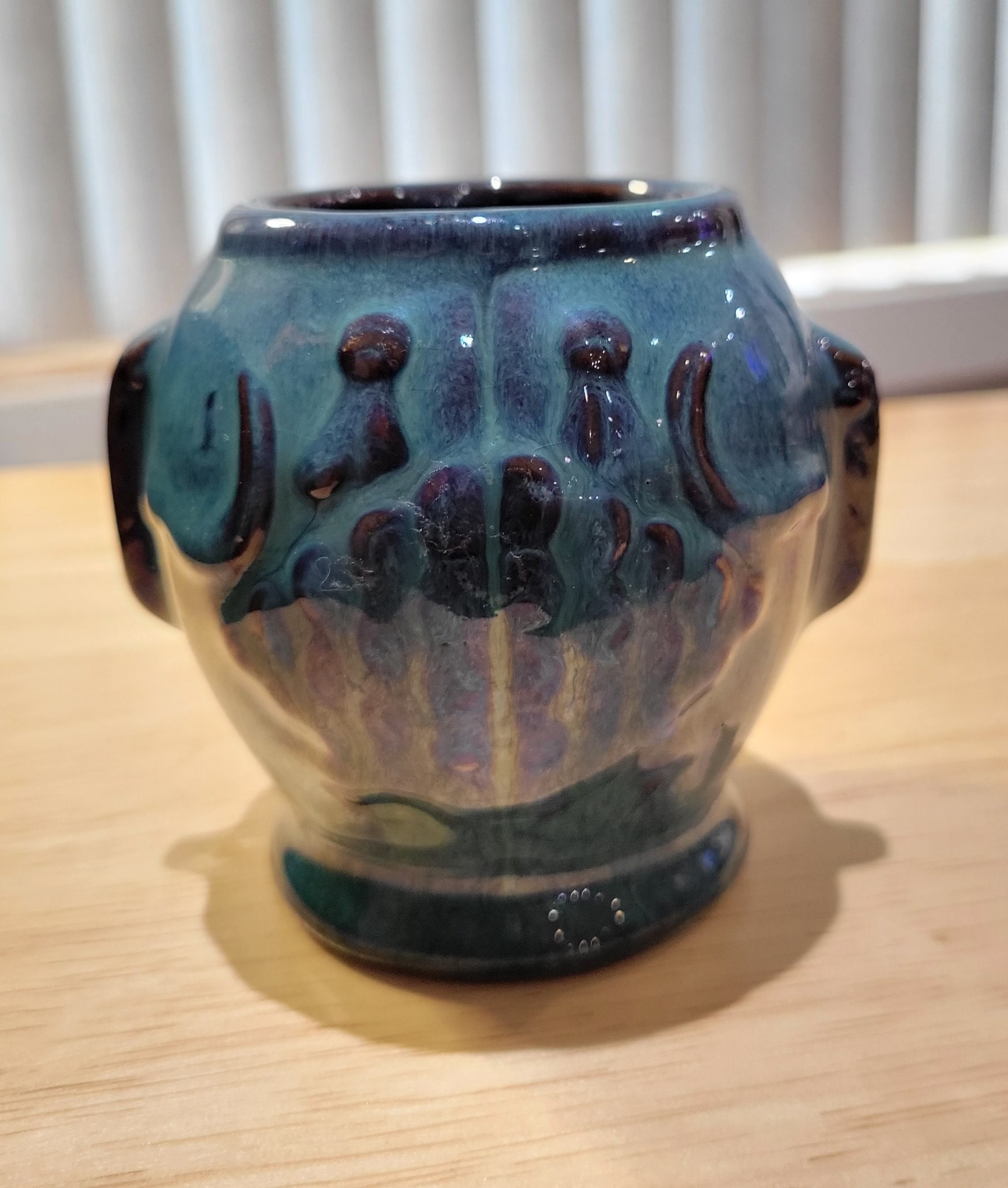 Vintage Canadian Art Pottery Vase, Turquoise Urn Shape, Signed C.P.N.P ...
