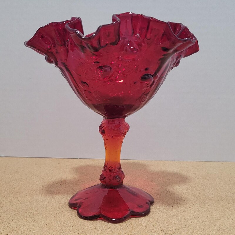 Fenton Compote Dish - Etsy