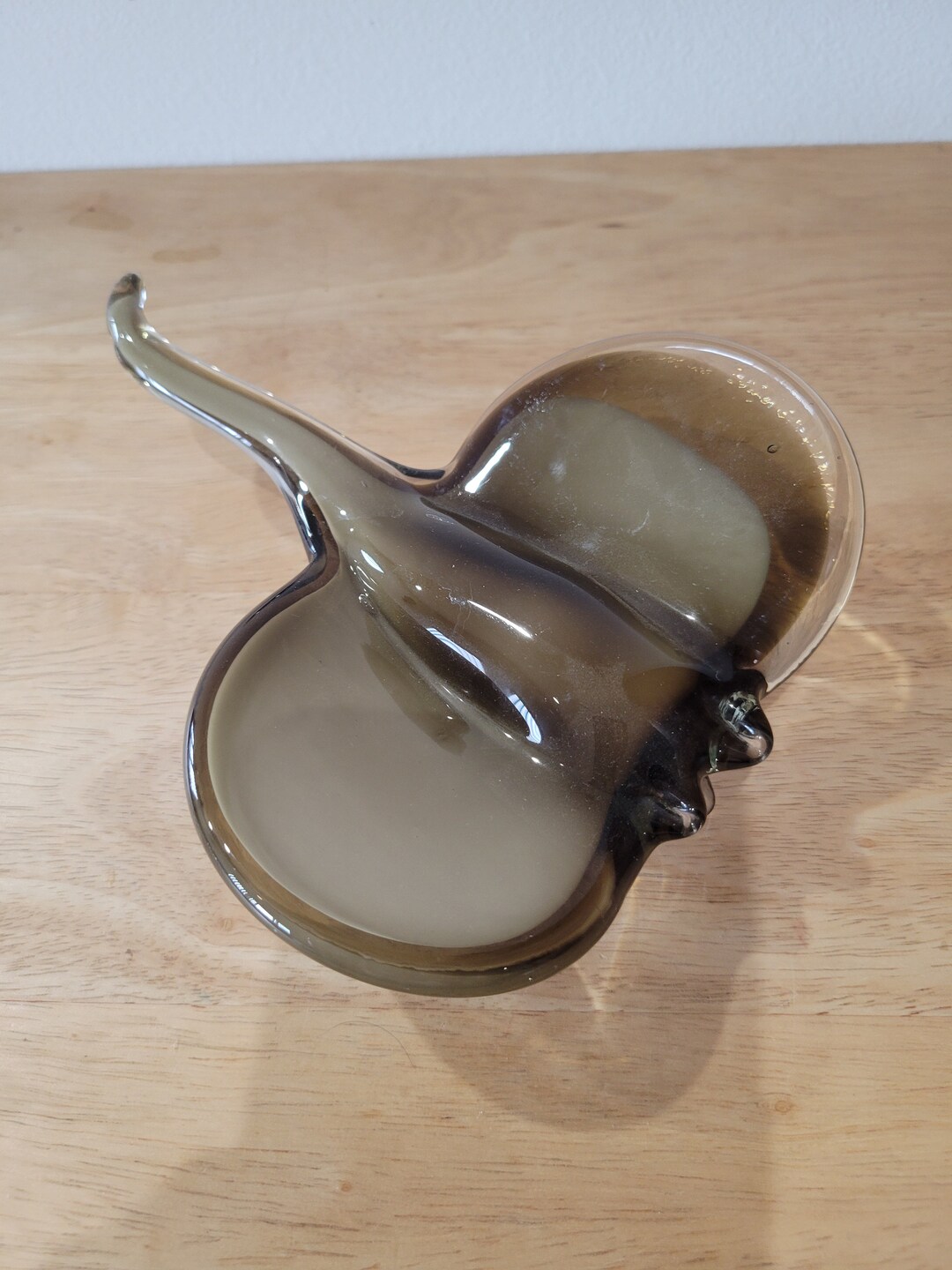 Stingray Glass Paperweight Collectable Art Glass Greenish Gray Mint ...
