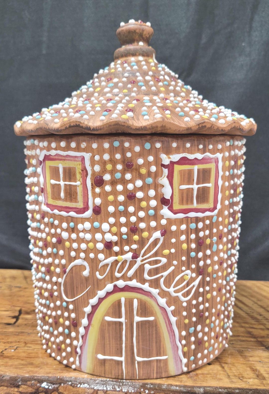 Vintage Gingerbread House Cookie Jar Rare and Unique Signed Japan ...