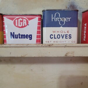 IGA Grocery Store Metal Spice Rack With Some Metal Spice Tins for ...