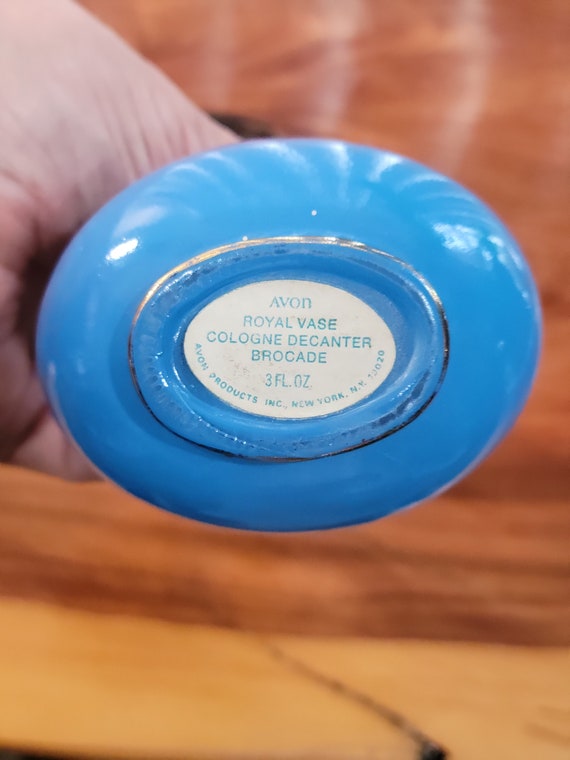 Vintage Blue AVON Perfume Bottle Royal Vase Cologne D… - Gem