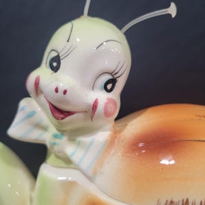 RARE 1950's Snappy the Snail Teapot, Cream and Sugar Snails, Salt and ...