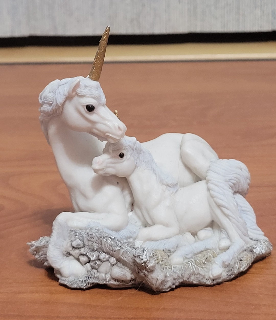 Vintage Unicorn Figurine Fables Devotion Holland Studio Craft 1982 Hand ...