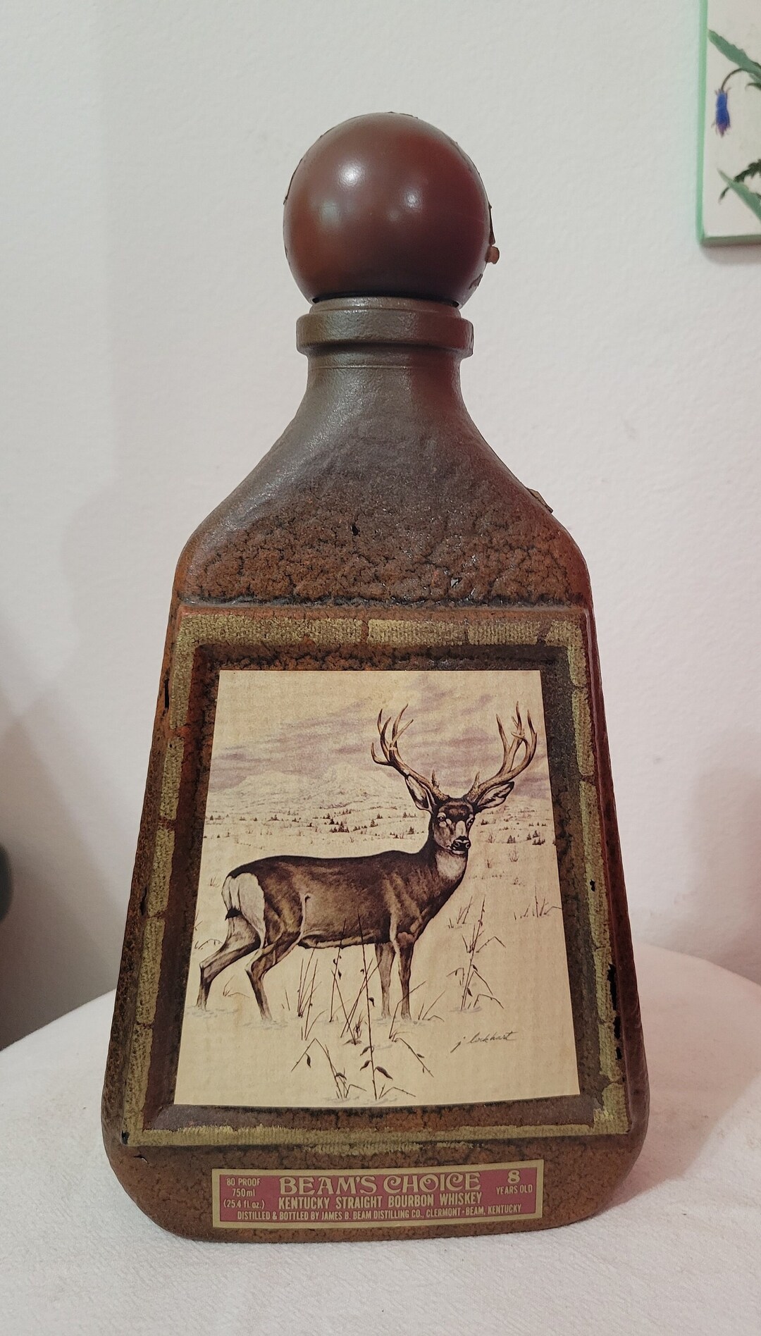 Vintage-1970's mule Deer / Buck Jim Beam Whiskey Decanter / Flask ...