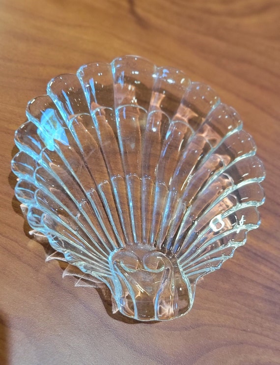 Vintage Glass Shell Dish Condiment Dish Candy or Trinkets - Etsy