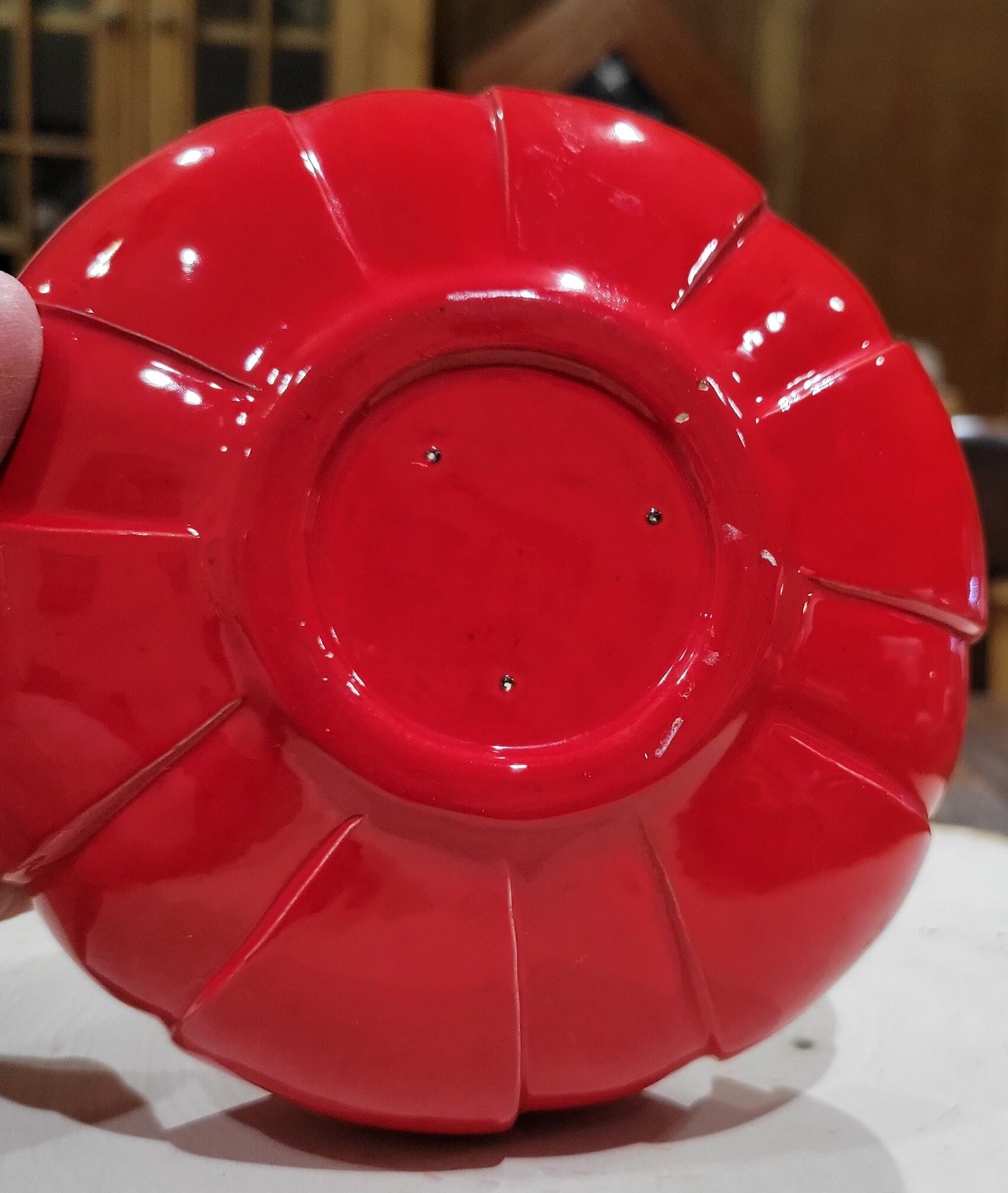 Beautiful Lotus Flower Red Ceramic Bowl Unique and Lovely - Etsy