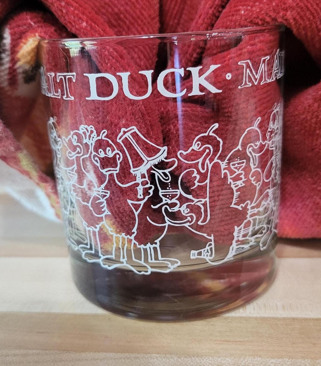 Vintage Malt Duck Liquor Glasses, Cartoon Duck Barware Tumblers, Set of ...