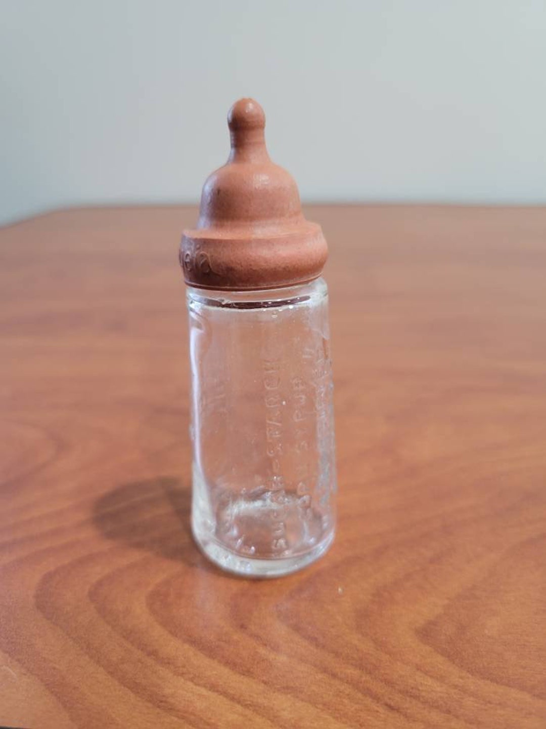 Vintage Lynne Doll Nurser, Baby Bottle. RUBBER Nipple, Glass. T.H ...