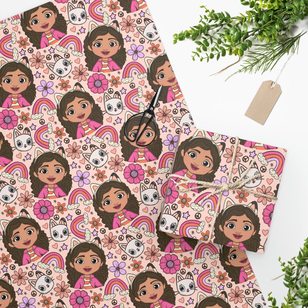 Gabby's Dollhouse Pink Wrapping Paper - Etsy