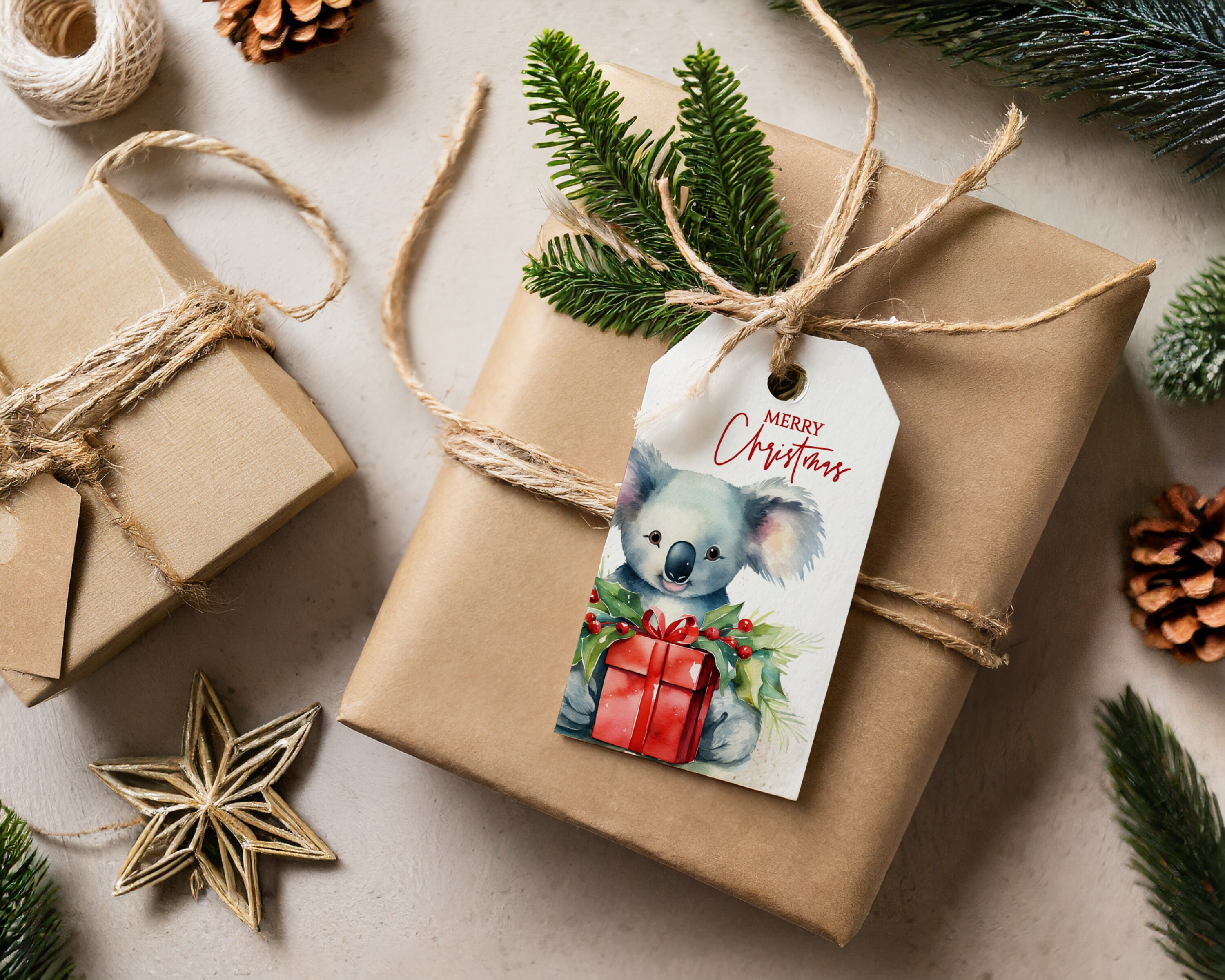 Australian Christmas Gift Tags With Australian Animals - Bundle Set ...
