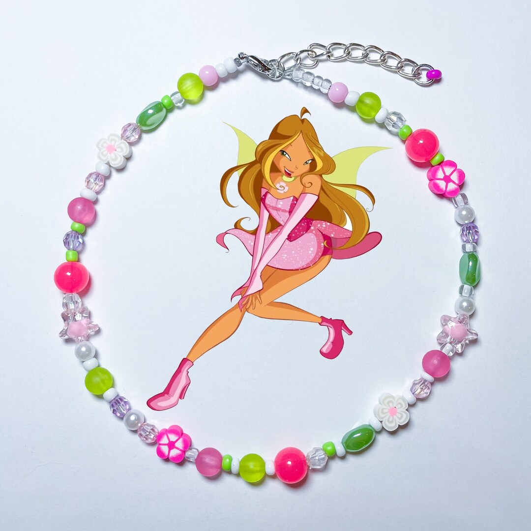 Winx Club Flora Inspired Beaded Necklace - Etsy