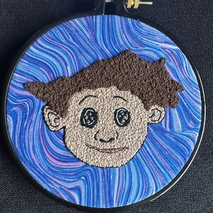 Wybie Lovat Embroidery - Button Eye - Wybie Lovat - Coraline - Finished ...