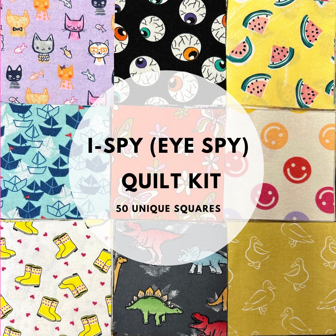 I Spy (eye Spy) Quilt Squares - Fifty 5" Pre Cut Fabric Squares - Super ...