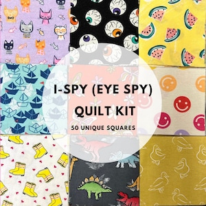I Spy (eye Spy) Quilt Squares - Fifty 5" Pre Cut Fabric Squares - Super ...