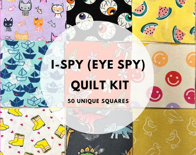 I Spy (eye Spy) Quilt Squares - Fifty 5" Pre Cut Fabric Squares - Super ...